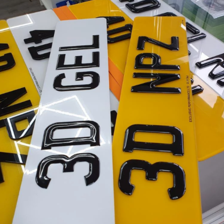 3D Gel Number Plates Front & Rear