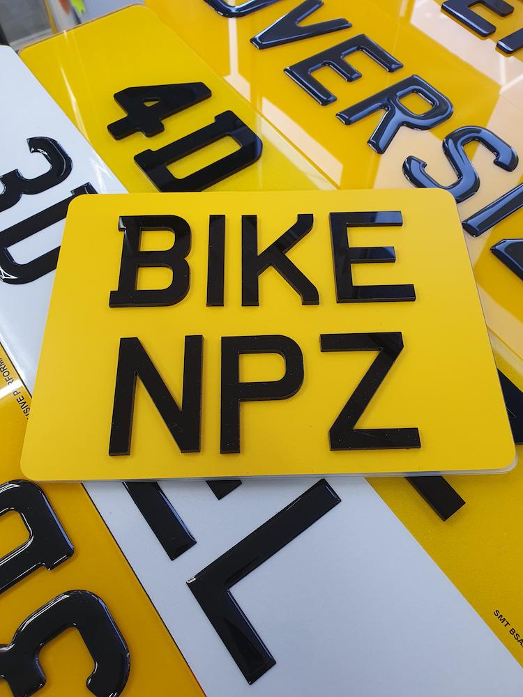 Oversized 4D Laser Cut Number Plate Front & Rear