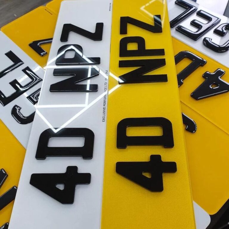 4D Number Plates Front & Rear