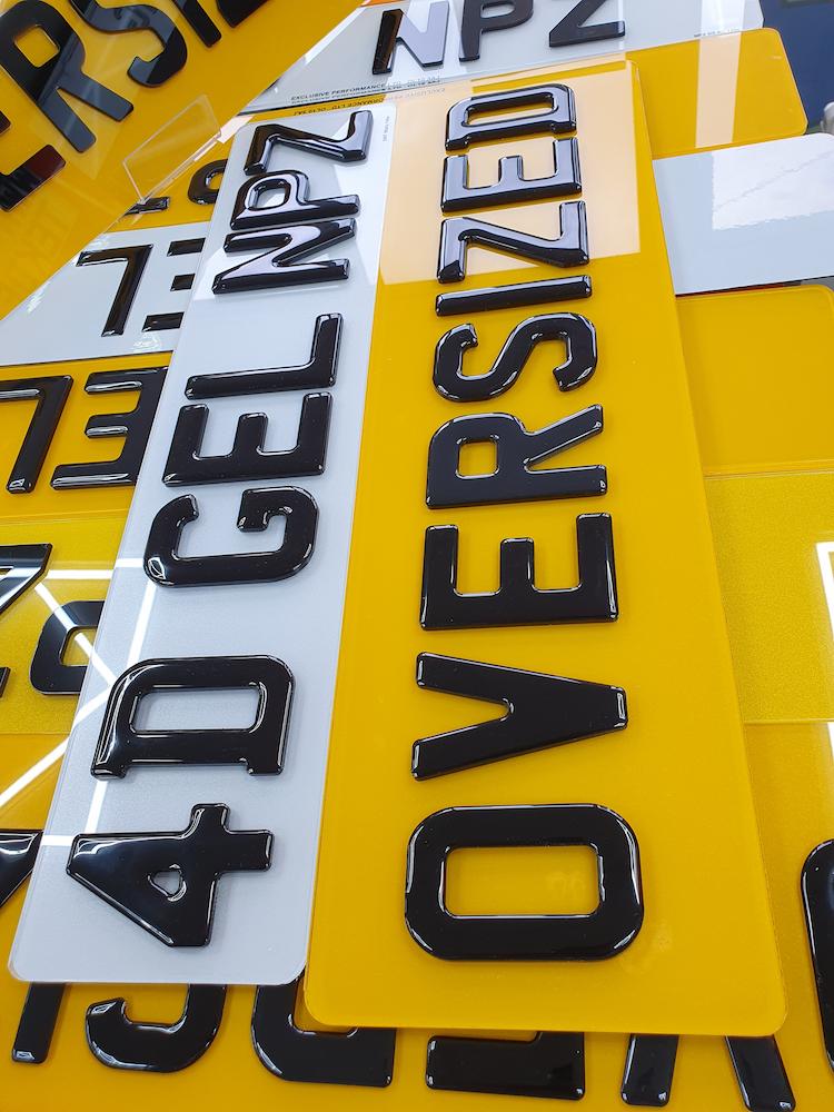 Oversized 4D Laser Cut Number Plate Front & Rear