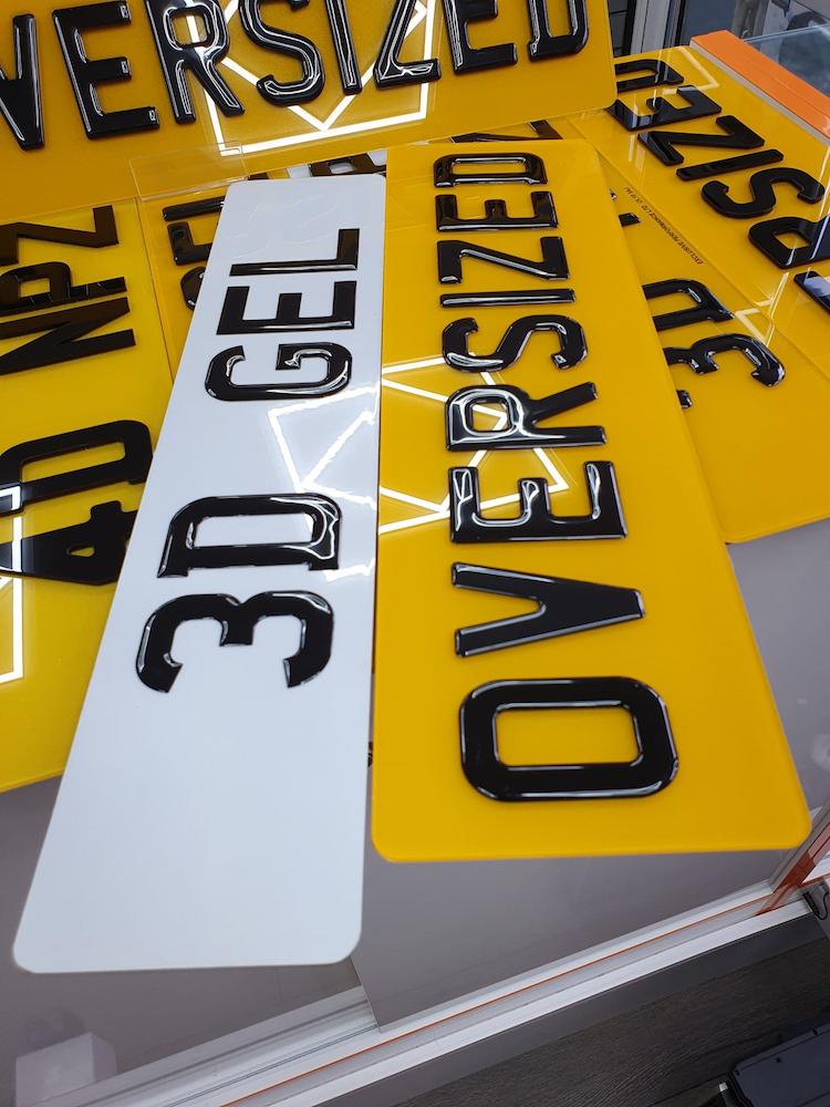 Oversized 3D Number Plates Front & Rear
