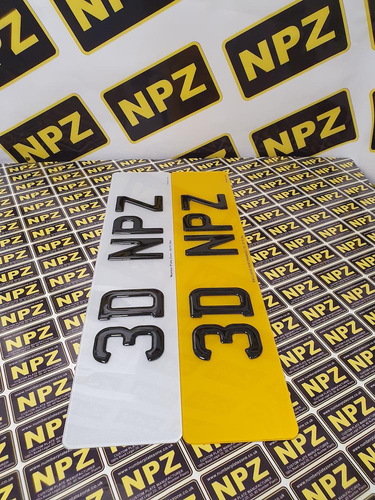 3D Number Plates