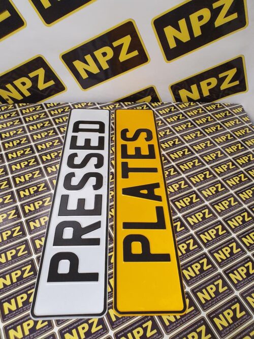 Metal Pressed Number Plates Front & Rear